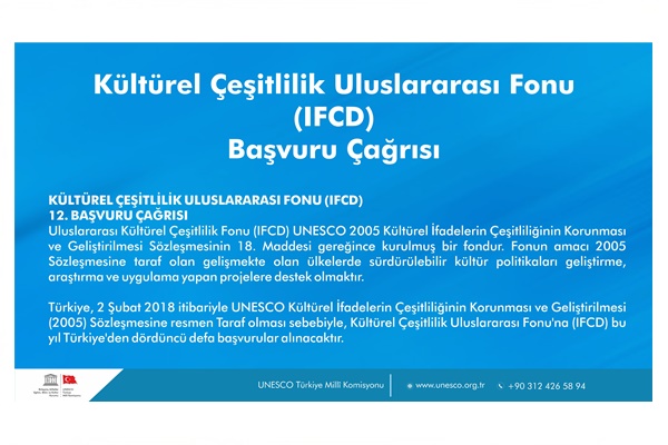 Kültürel Çeşitlilik Uluslararası Fonu (IFCD) 2021 Dönemi - Hibe Destek